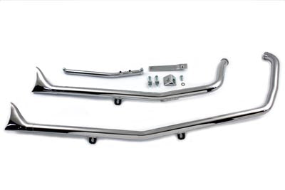 Harley Evo Upsweep Exhaust Pipes - 2000-06 Rigid Big Twin - Fishtail ...